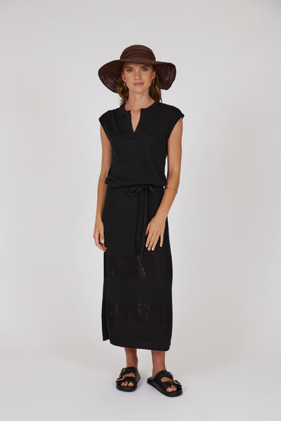 Prima Knit Maxi Dress - Black | marlowstore.com