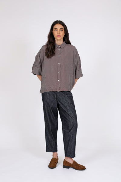 Strand Shirt - Java Stripe | marlowstore.com