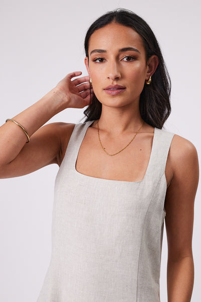 Tuscany Linen Dress - Natural | marlowstore.com